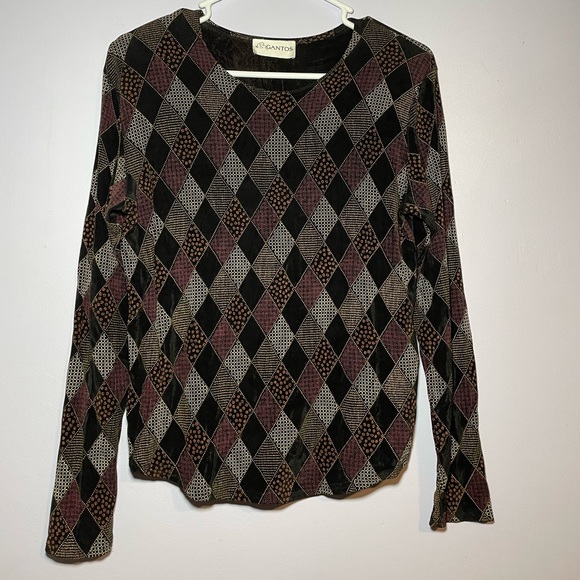 Gantos | Tops | Vintage Gantos Patterned Shirt | Poshmark